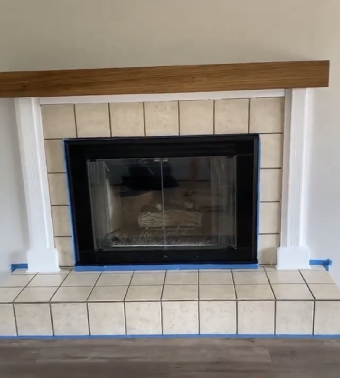 DIY Tile Fireplace Makeover - Come Stay Awhile by Amanda Vernaci ...