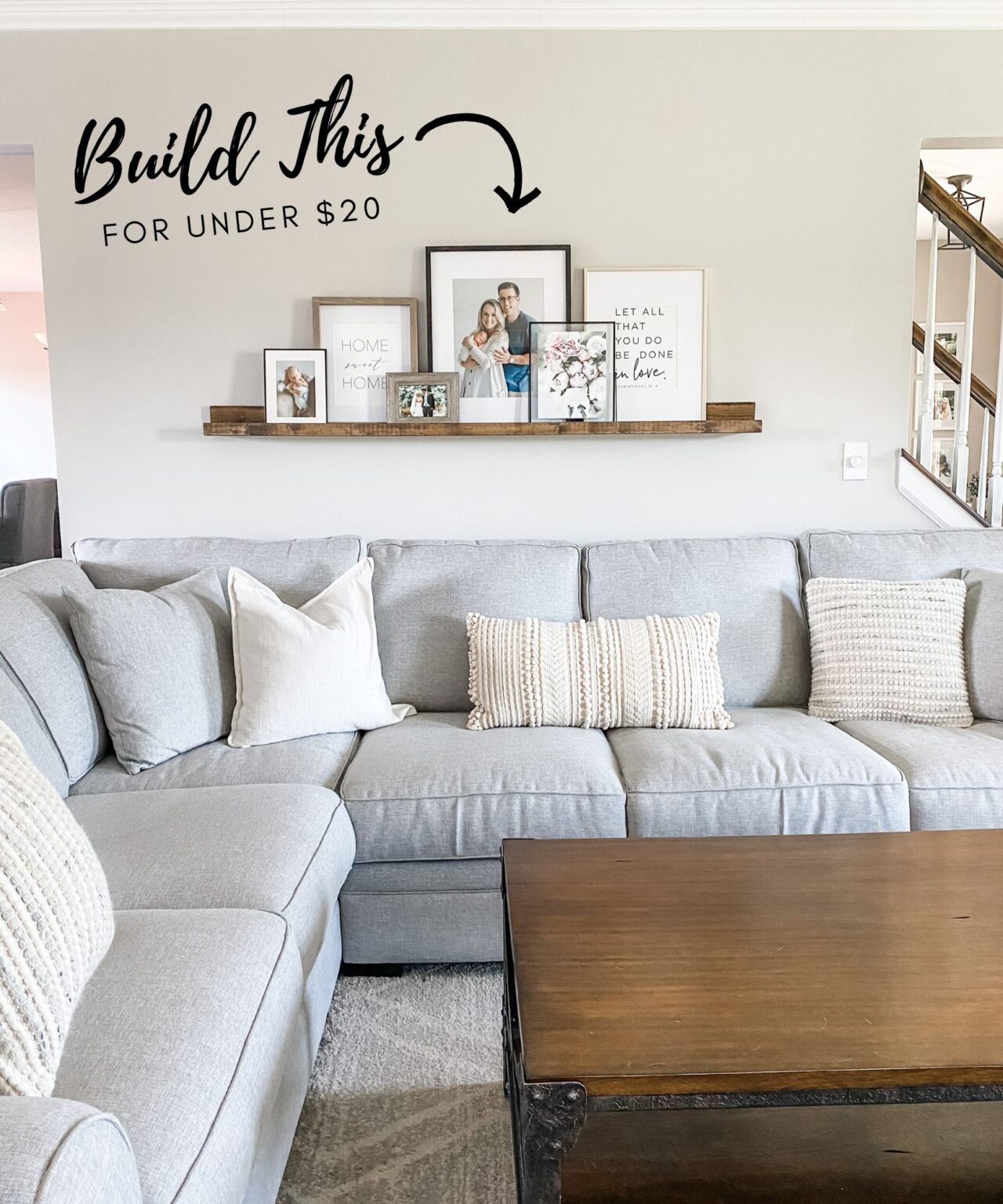 Building a Picture Ledge for Under $20! - Come Stay Awhile by Amanda ...