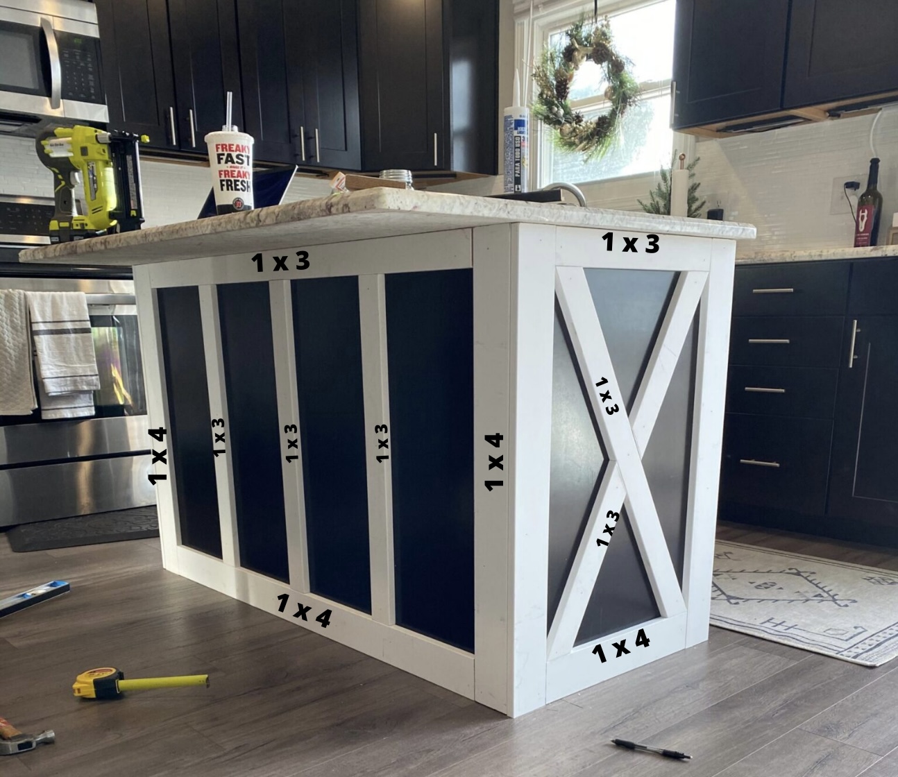 Make Your Kitchen Island Look Custom for $36! - Come Stay Awhile by ...