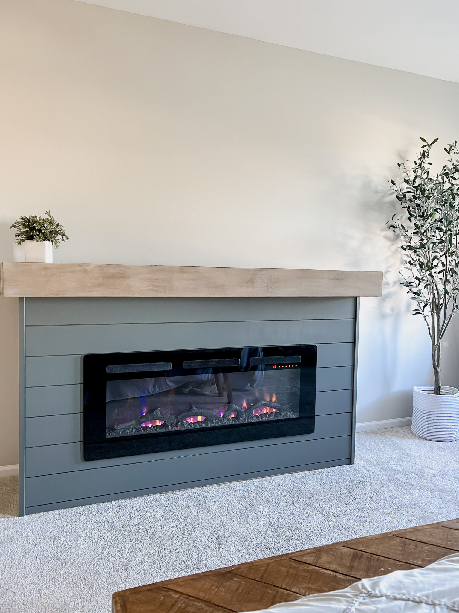 How to Build a DIY Fireplace with Hidden Storage - Come Stay Awhile by ...
