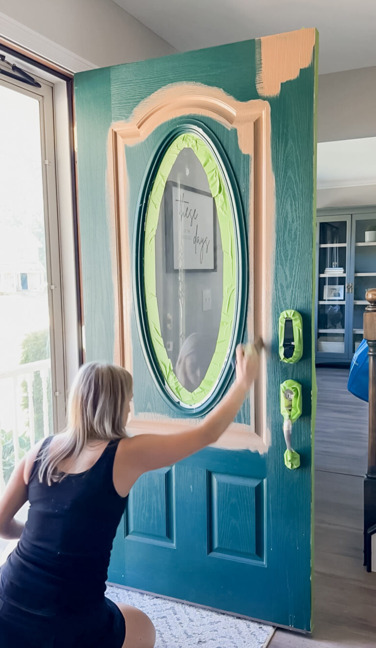 How to Paint Faux Wood Texture to Upgrade Your Front Door - Come Stay ...