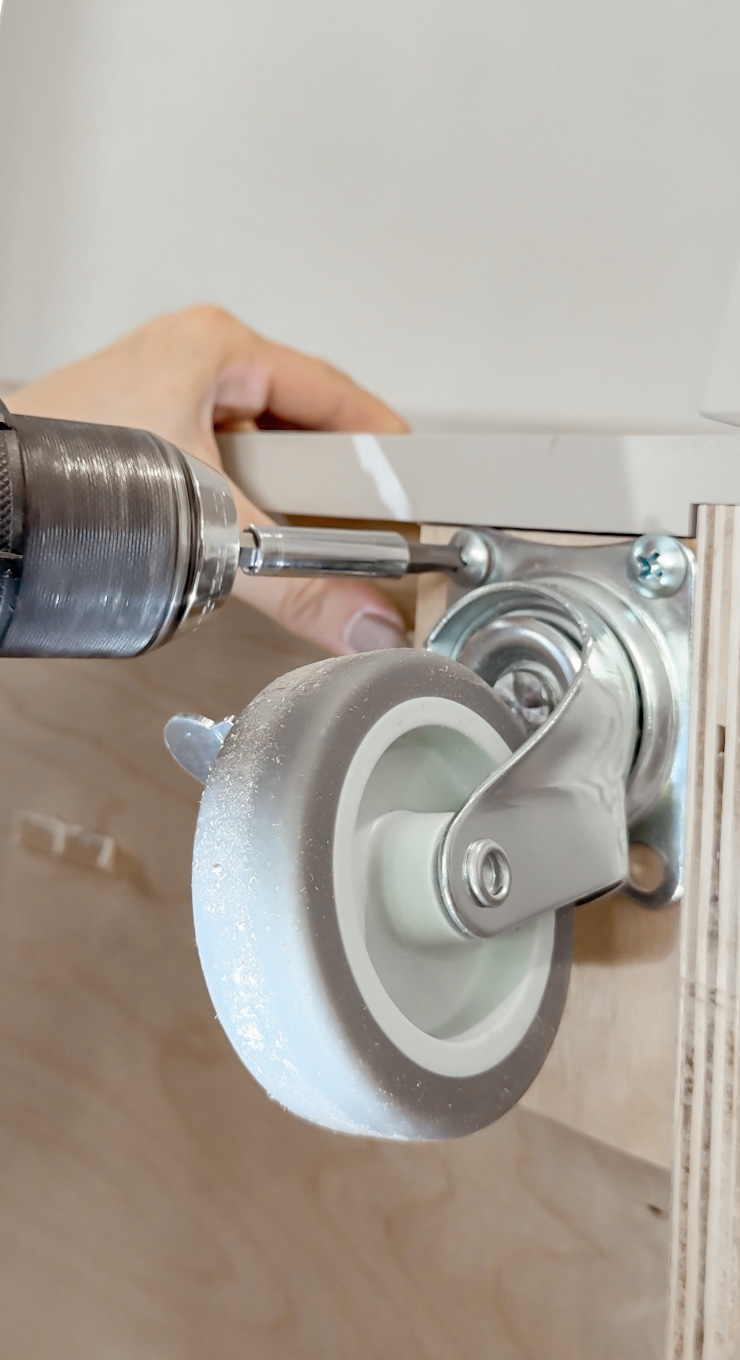 DIY Mobile Workbench: How to Add Caster Wheels to Your Cabinets - Come ...