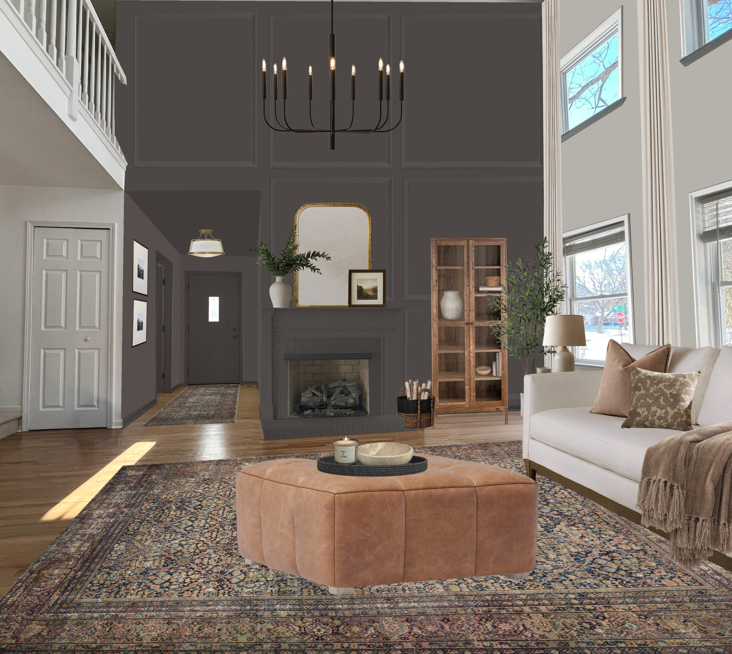 Spruce My Space: Stylish Two Story Living Room - Come Stay Awhile by ...